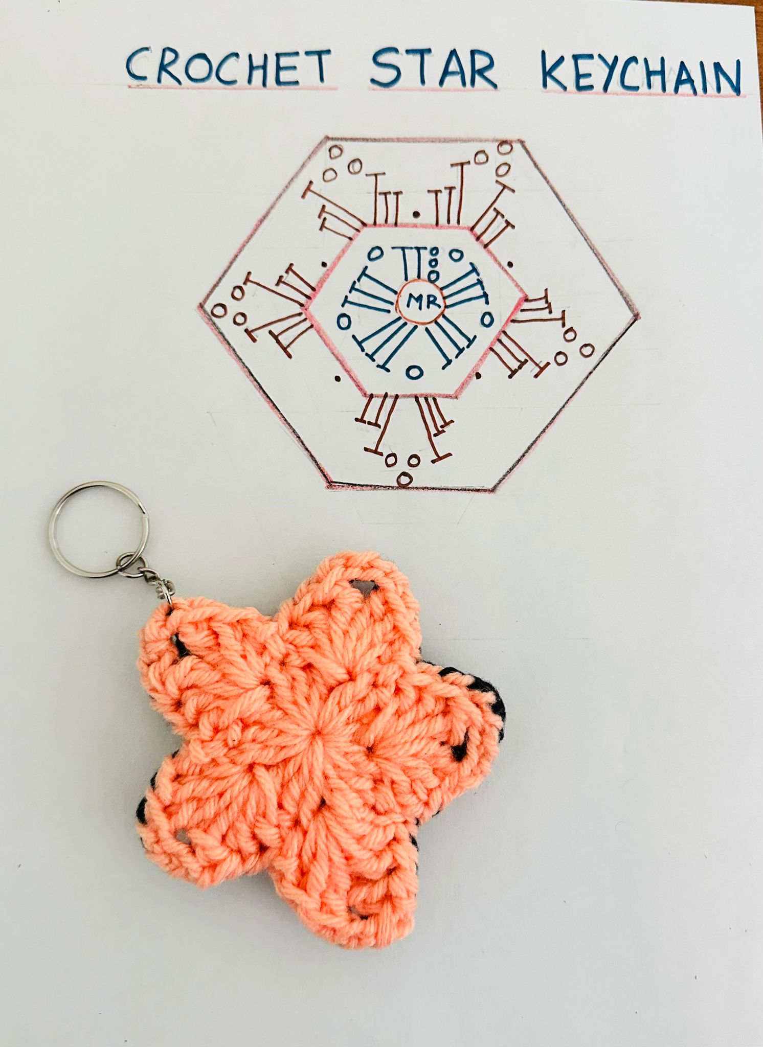 CROCHET STAR KEYCHAIN | KreativYarn